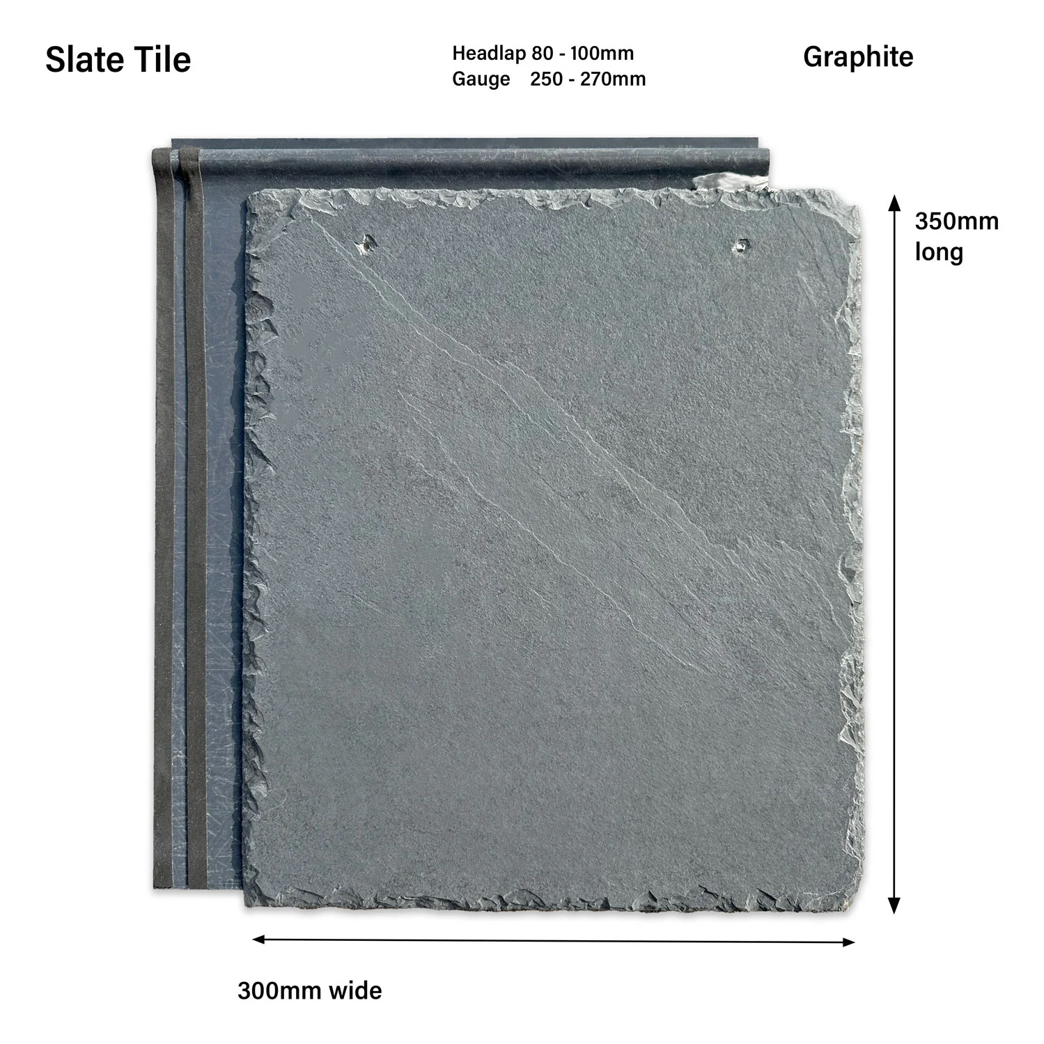 Armoured Slate Natural Slate Tile - Graphite (350x300mm) — The Roofing ...